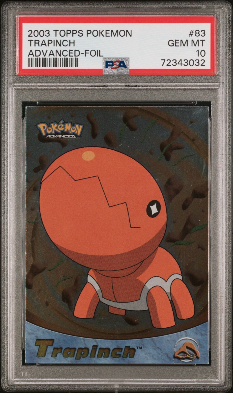 Pokemon Card Trapinch No. 83 Topps Advanced Foil 2003 PSA 10 GEM MINT ...