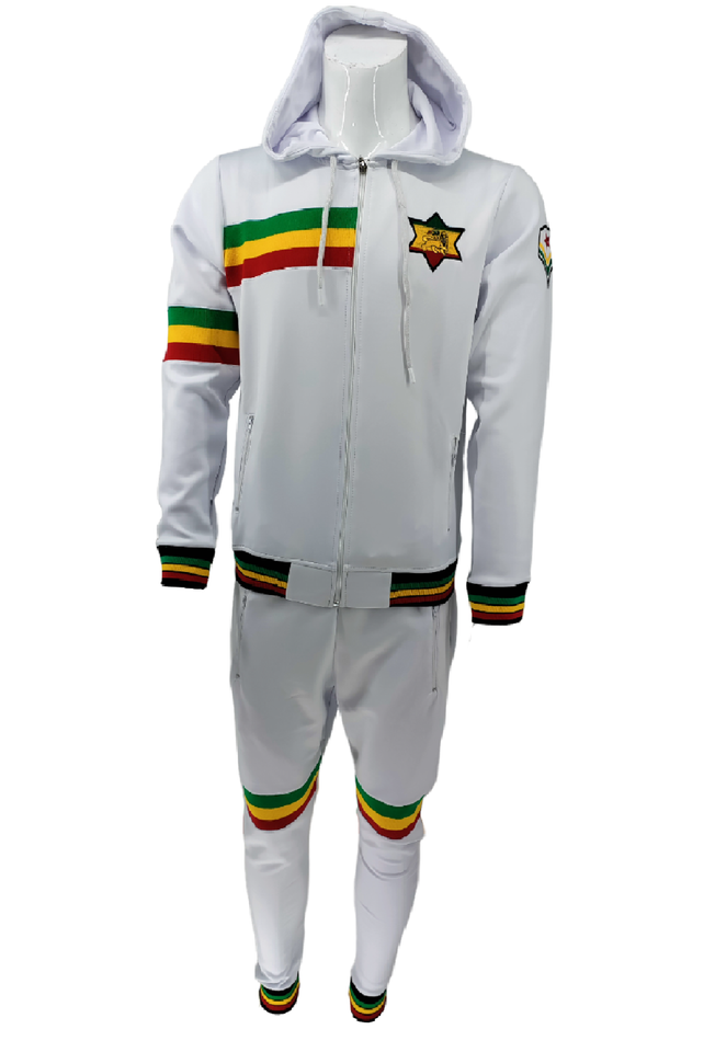 Men's Rasta Tracksuit 2 Piece Set Mens rasta Hoodie & Joggers Zip Pants ...