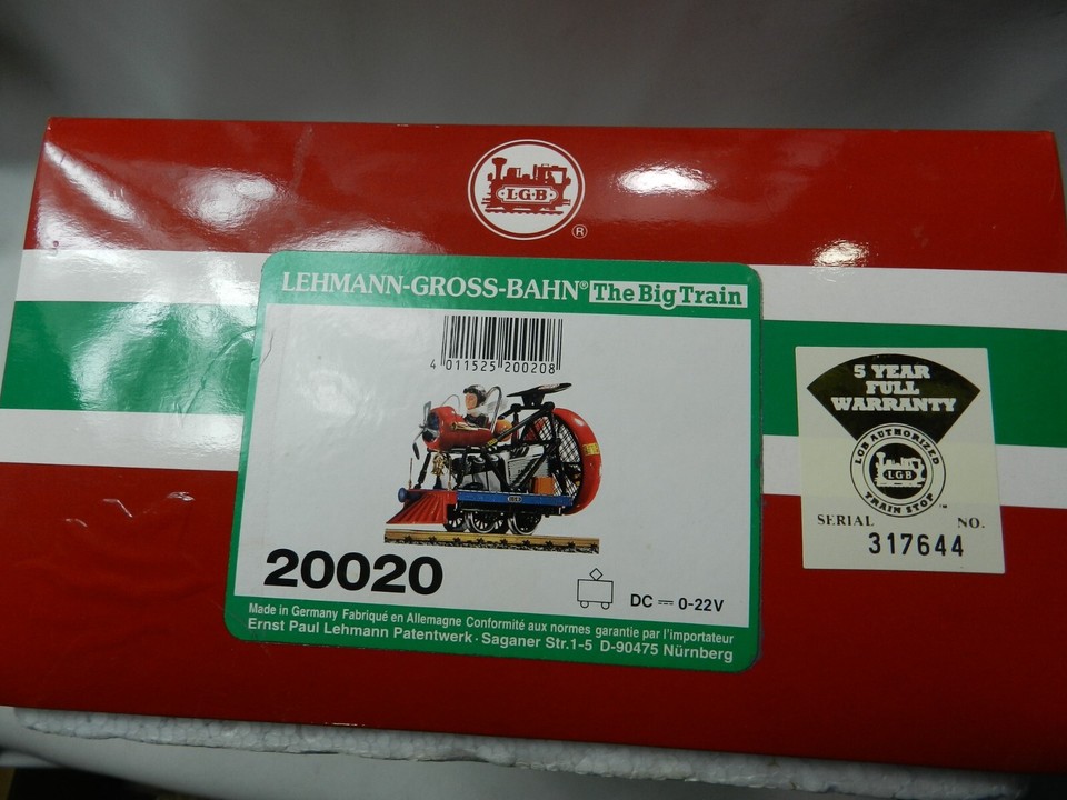 LGB 20020 G Scale Fortuna Flyer - Fan Propelled New in Box | eBay