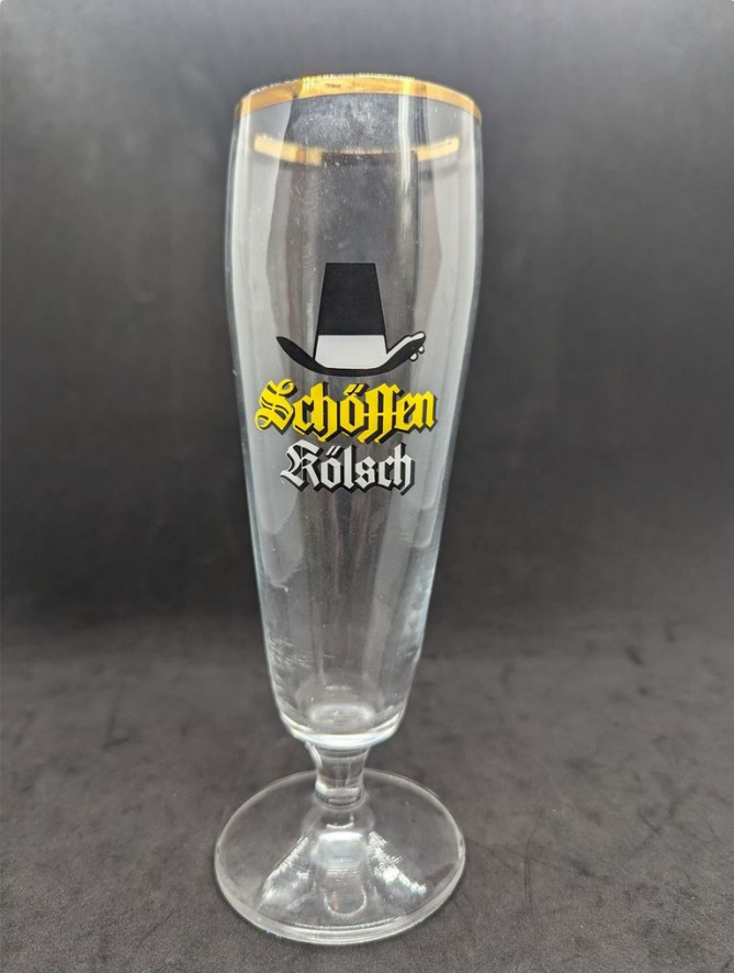 Vintage Schoffen Kolsch Pilsner Beer Glass 10 oz Footed Beer Glass 7.25 ...