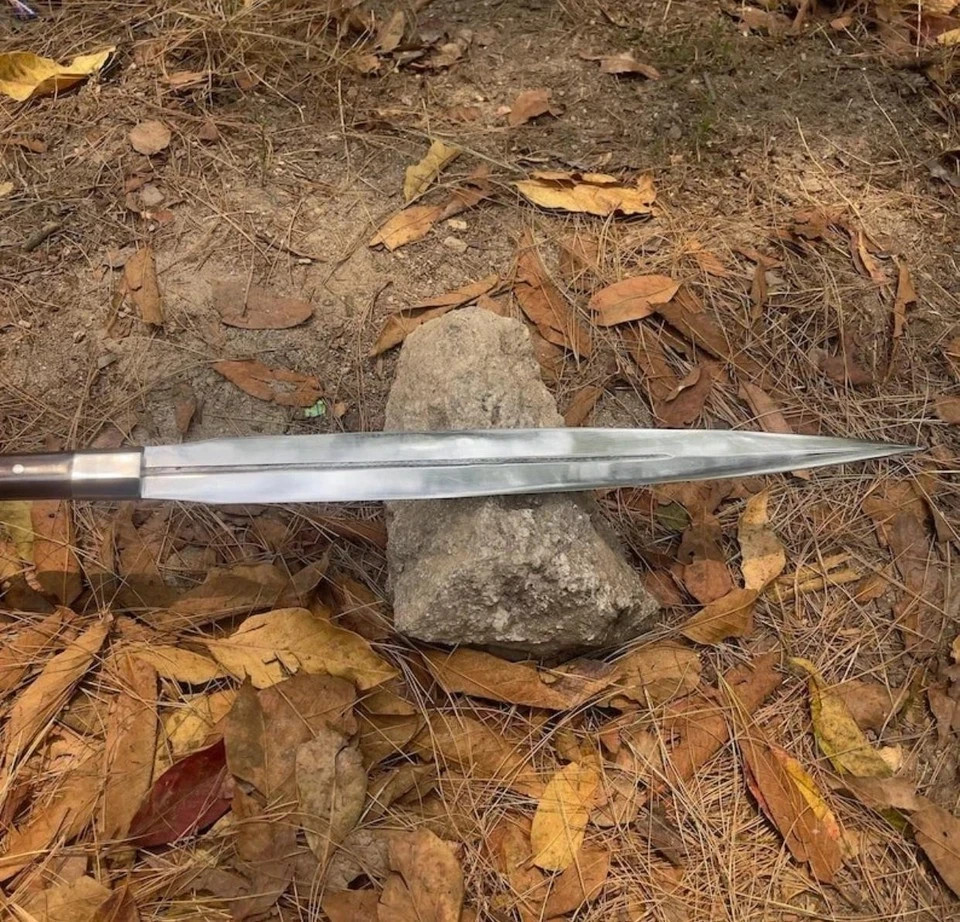 Custom Handmade 36" Surviva Viking Spear | Carbon Steel Blade | Hunting ...