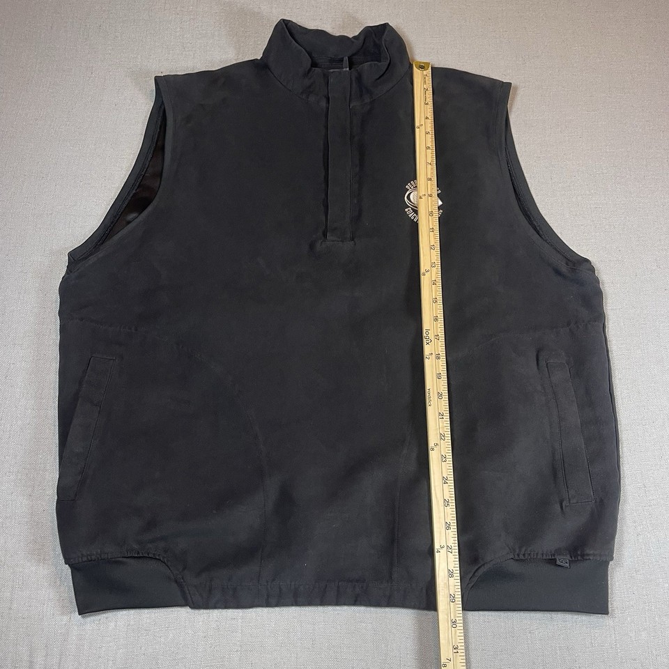 Zero Restriction Golf Vest Mens XXL Black Suede Microfiber Pebble Beach ...
