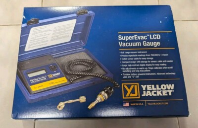 NEW Yellow Jacket 69075 Full Range SuperEvac LCD Vacuum Gauge ...