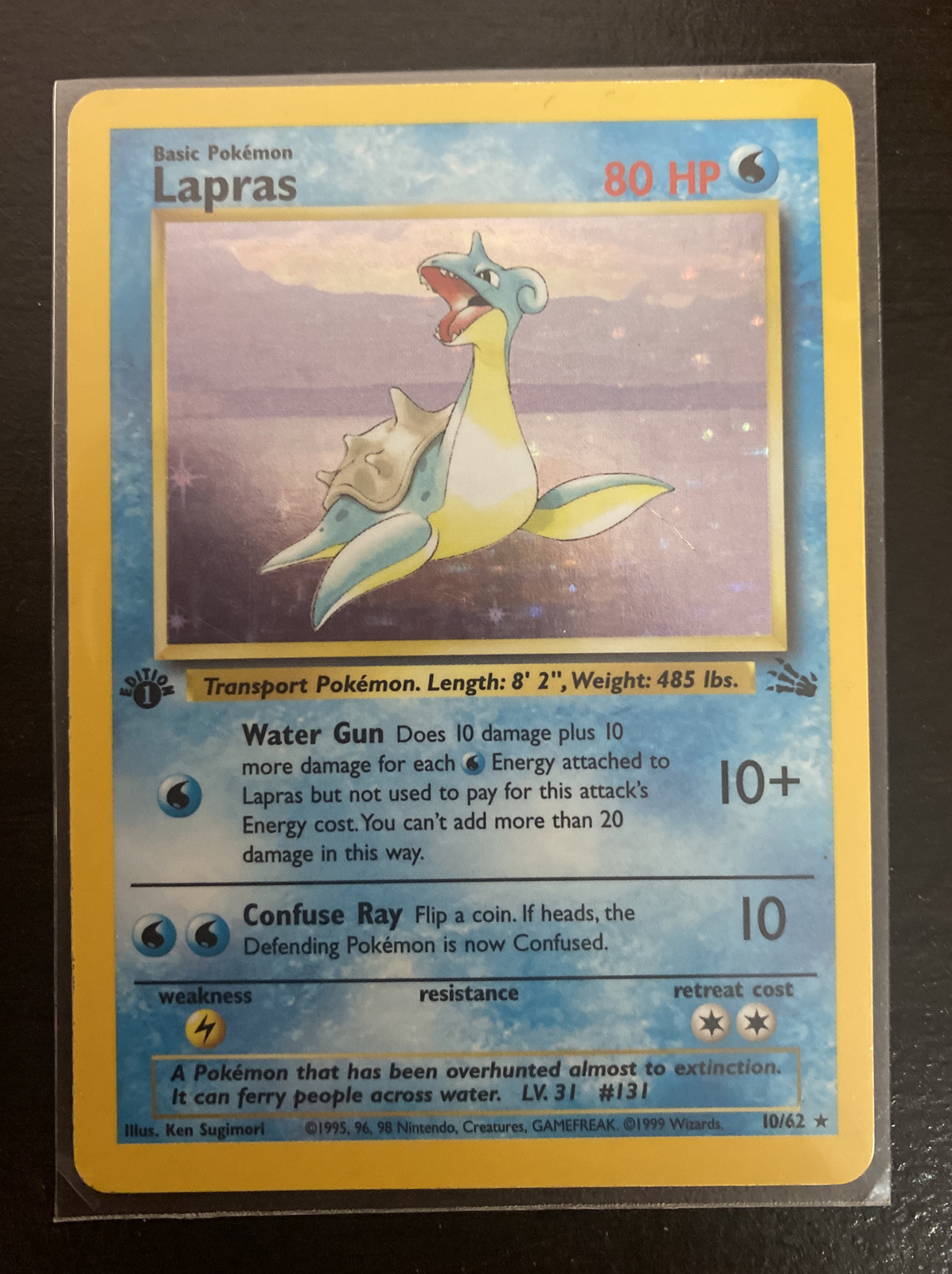 1995-2000 Basic First Edition Holographic Pokemon Card | Lapras | | eBay