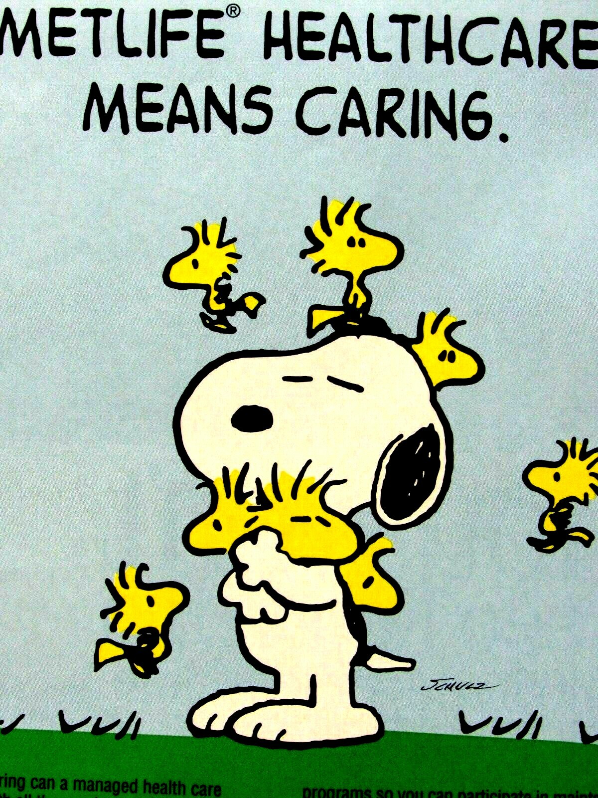 Peanuts Snoopy Healthcare Caring Charles Schulz 1994 Met Life Original ...