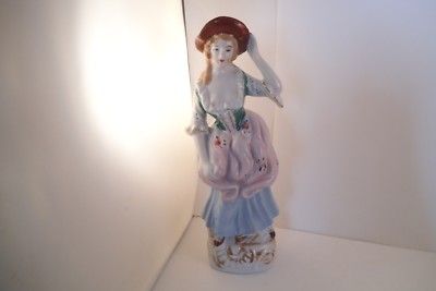 Vintage Made in Japan Lady in Pink & Green Dress Figurine Figure | eBay