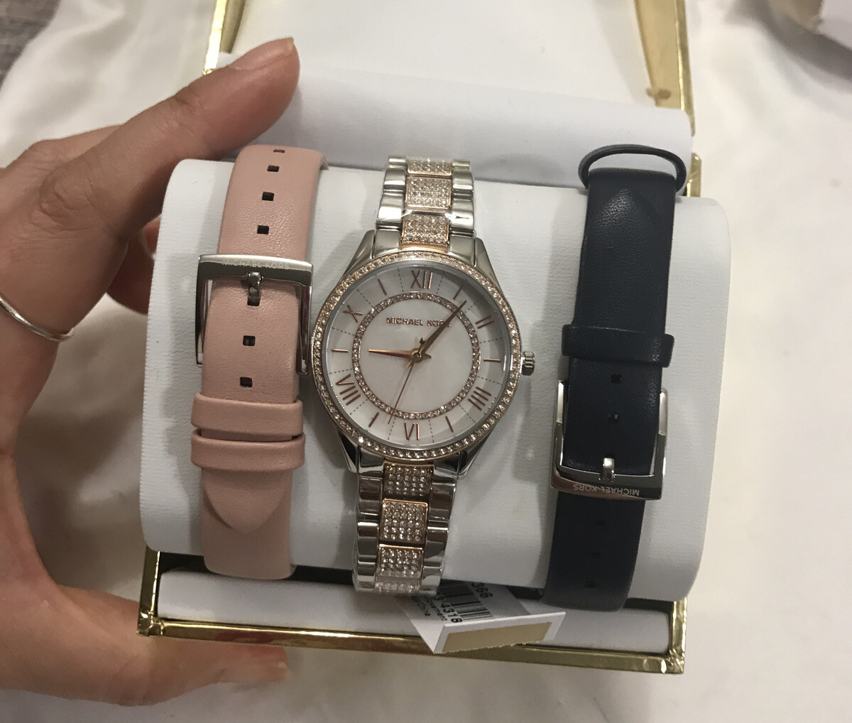 NWT Michael Kors Lauryn MK4366 Diamond Accents Quartz Women's Watch ...