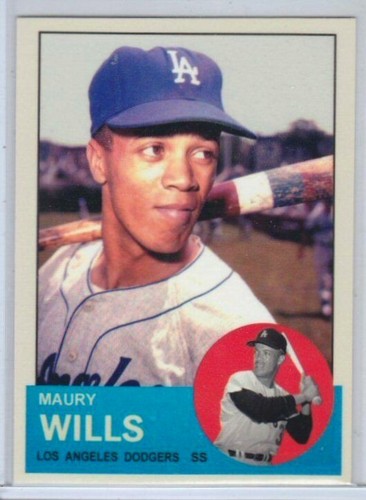 Maury Wills Los Angeles Dodgers / custom card '63 style / FREE SHIP ...