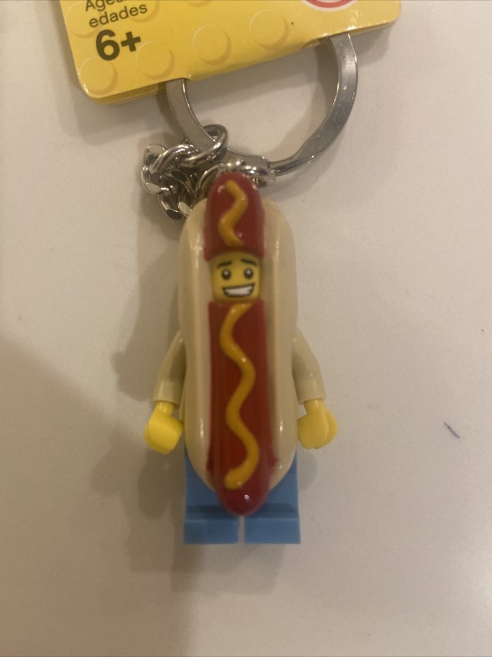 Lego Hot Dog Guy Minifigure Keychain 853571 New With Tag | eBay