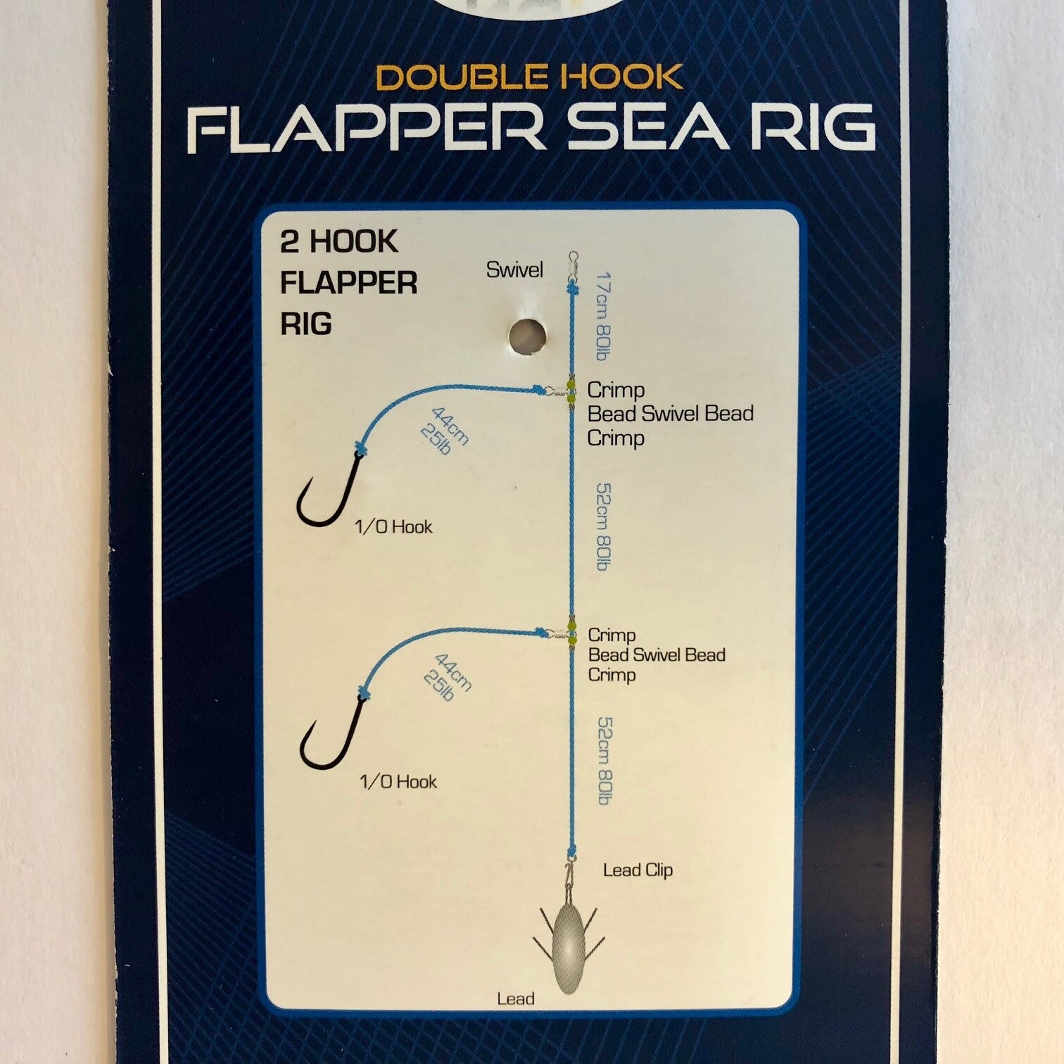 Sea Fishing Rigs x 7 Flapper Pulley Rig Double & Single Hook Clipped ...