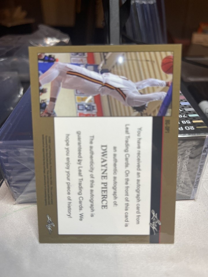 2022 Leaf Memories Dwayne Pierce Bronze Foil SP Auto Rookie Card RC LSU ...
