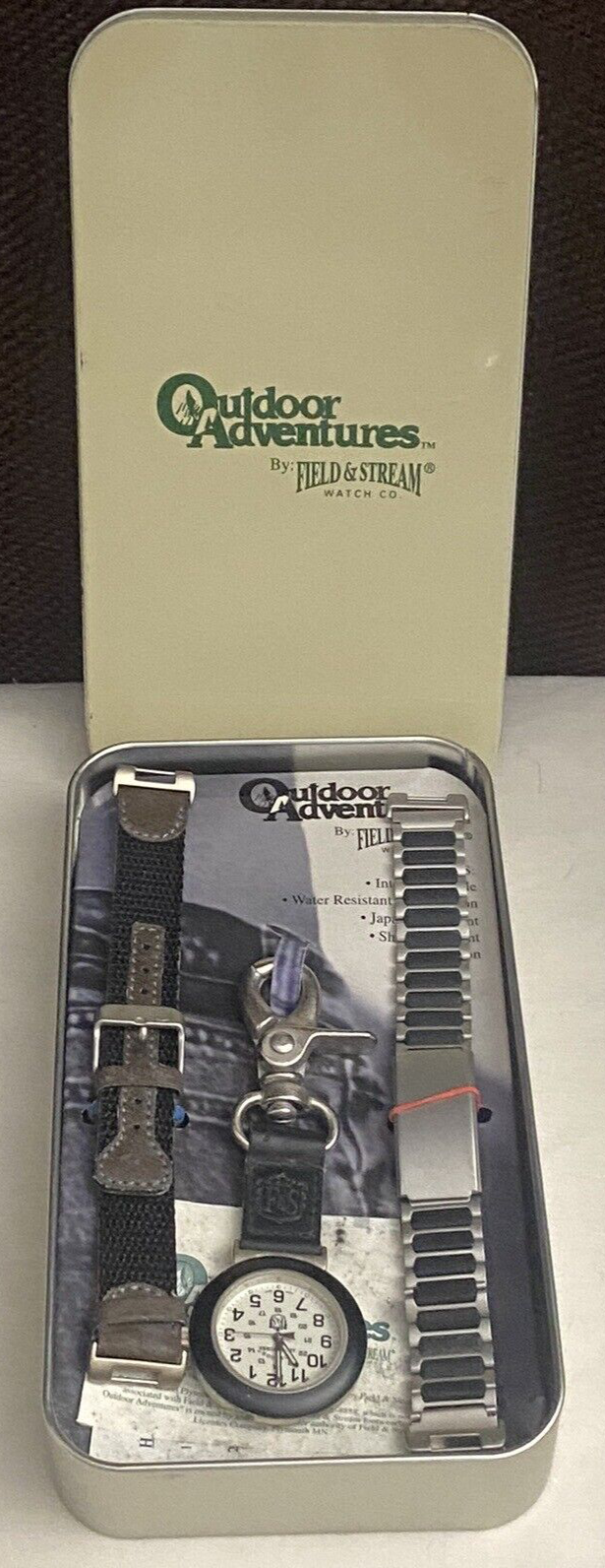 Outdoor Adventures Field And Stream Watch And Clip On Pocket Watch Case ...