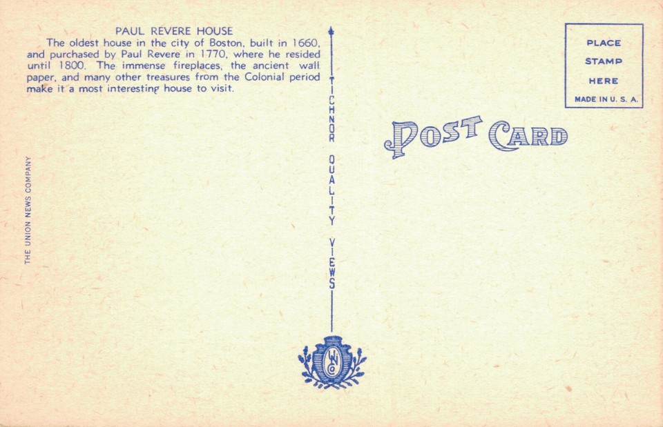 USA Paul Reverse House Boston Mass 01.67 | eBay