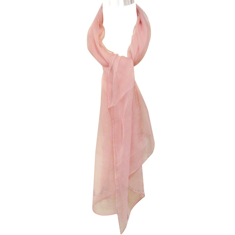 Wrapables Solid Color 100% Silk Long Scarf, Pink | eBay