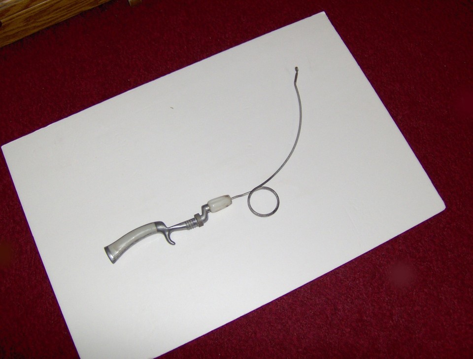 VINTAGE WALTCO "STUB-CASTER" STEEL FISHING ROD with PISTOL GRIP HANDLE ...