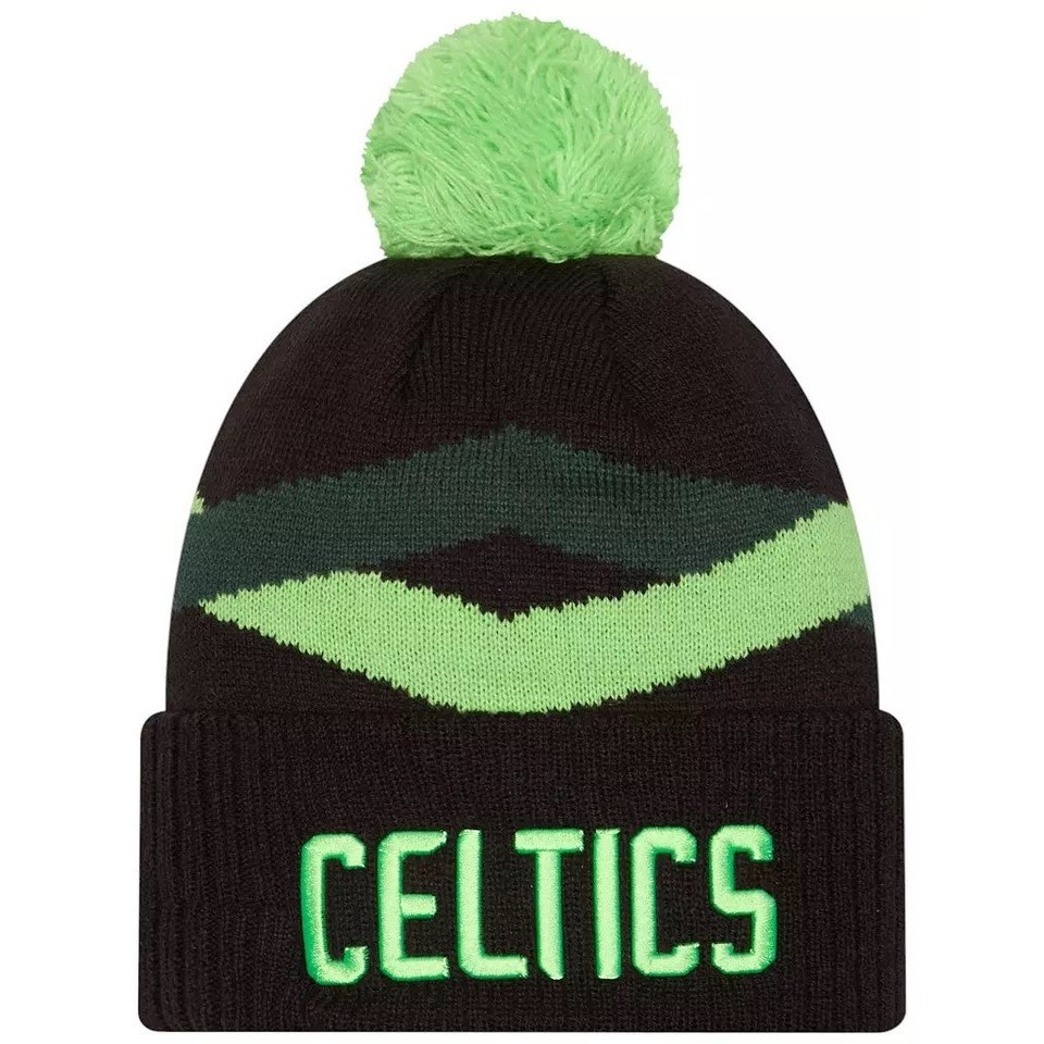 Boston Celtics New Era Adult 2024-25 City Edition Knit Hat Neon Green ...