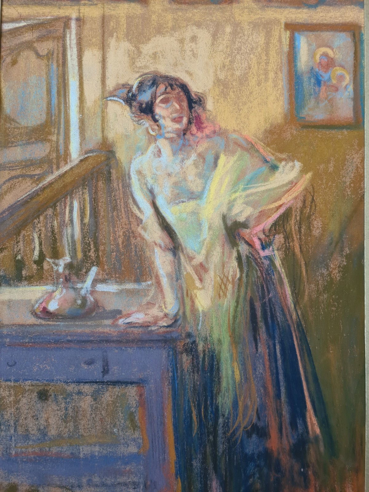 Louis FORTUNEY (1875-1951) - Portrait de Femme - Pastel Signé - Belle ...