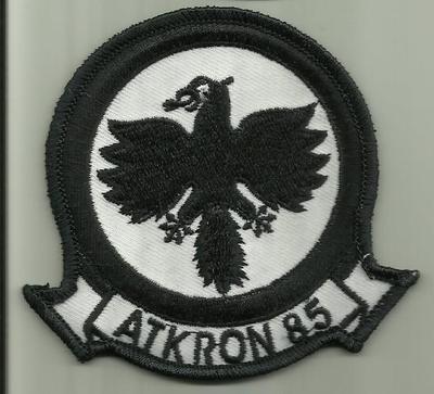 ATKRON 85 US.NAVY PATCH VA-85 BLACK FALCONS WAR AIRCRAFT PILOT READ ...