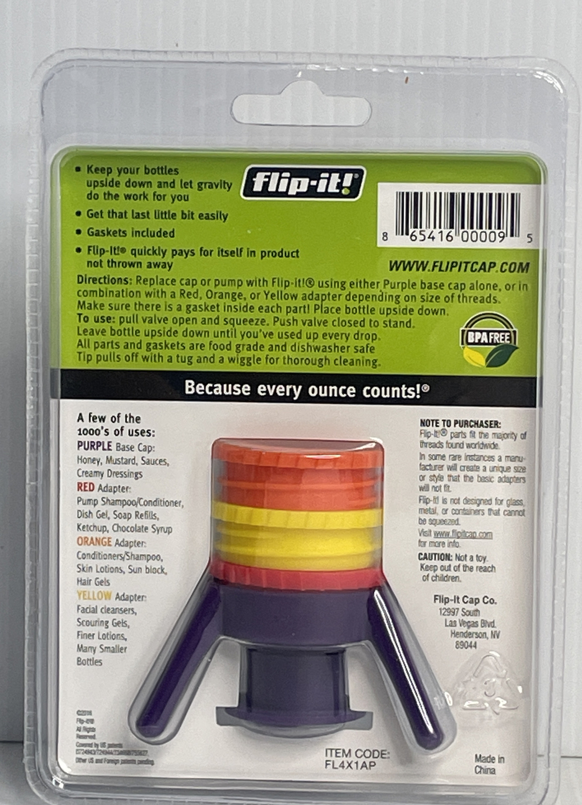 Flip It Deluxe Bottle Emptying Kit Upside Down Bottle Drain Built-In ...