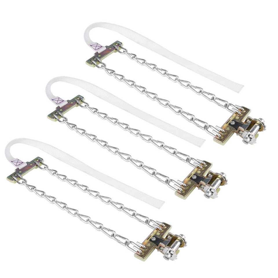 3x 205-225mm Tire Anti-Skid Anti-Snow Steel Chains Car Skid Belt Mud ...