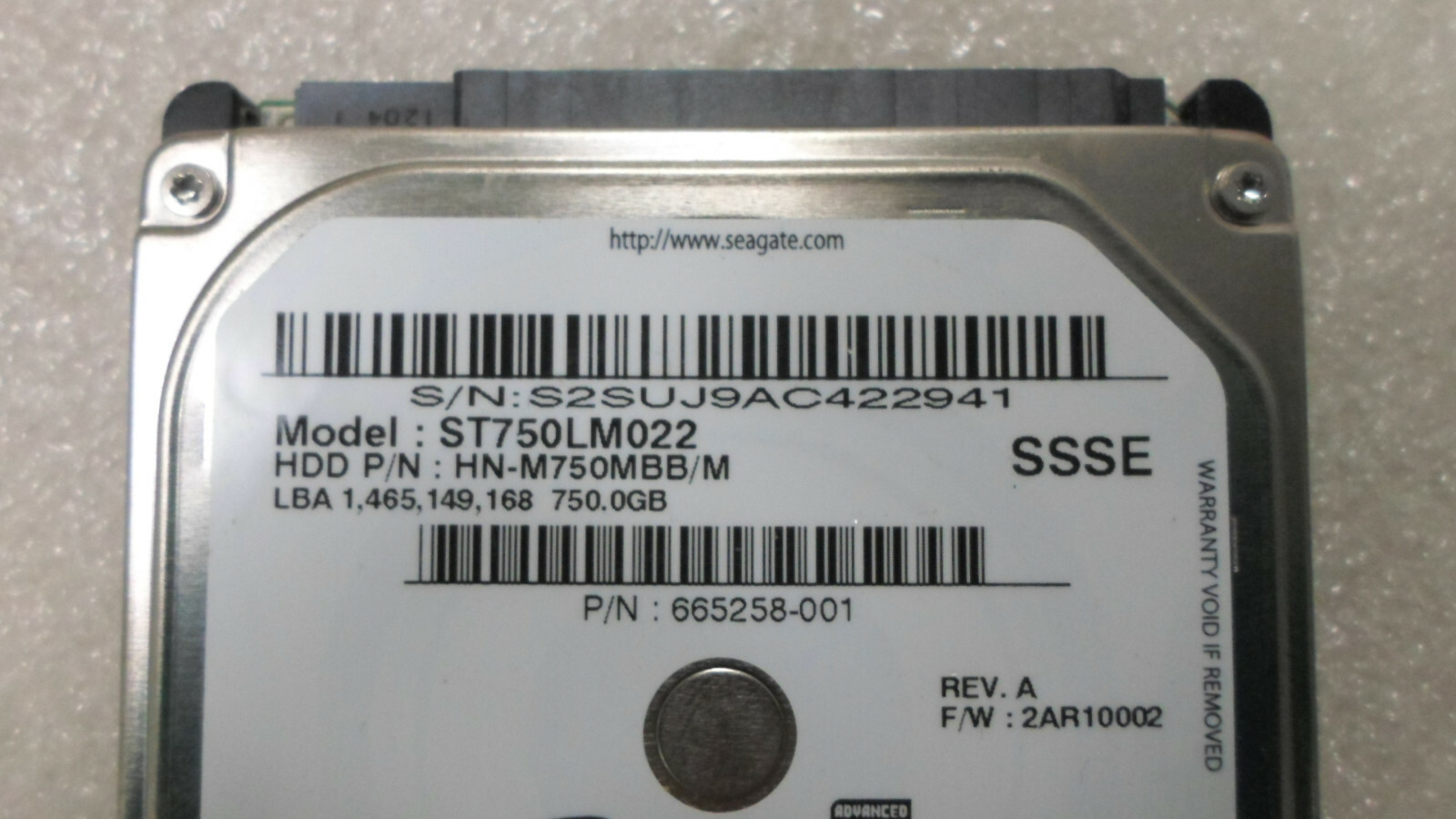 SAMSUNG ST750LM022 HP 665258-001 750GB Laptop SATA 2.5'' Hard Drive | eBay