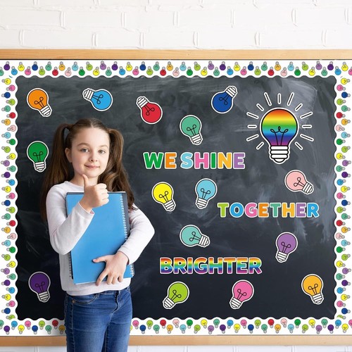 137Pcs Summer Light Bulb Bulletin Board Cutouts Back to School ...