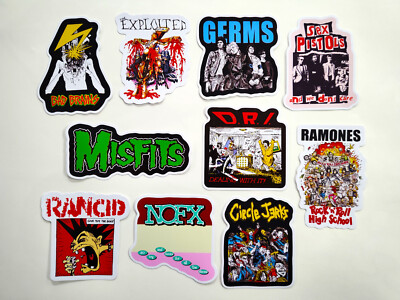 Punk Vinyl Sticker Lot (10 Stickers) SET 19 rock band crust hardcore ...