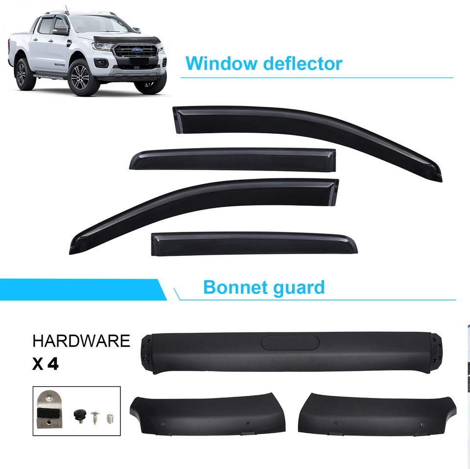 Wind Deflector Bonnet Stone Guard for Ford Ranger T6 Wildtrak 2016-2022 ...