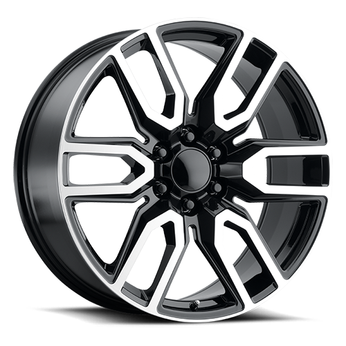 BLACK MACHINED ELEVATION AT4 WHEELS 20X9" SET FITS: 1999-2025 GMC ...
