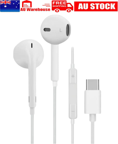 usb-c type c Handsfree Earphones for Apple iPhone 15 Huawei Samsung ...