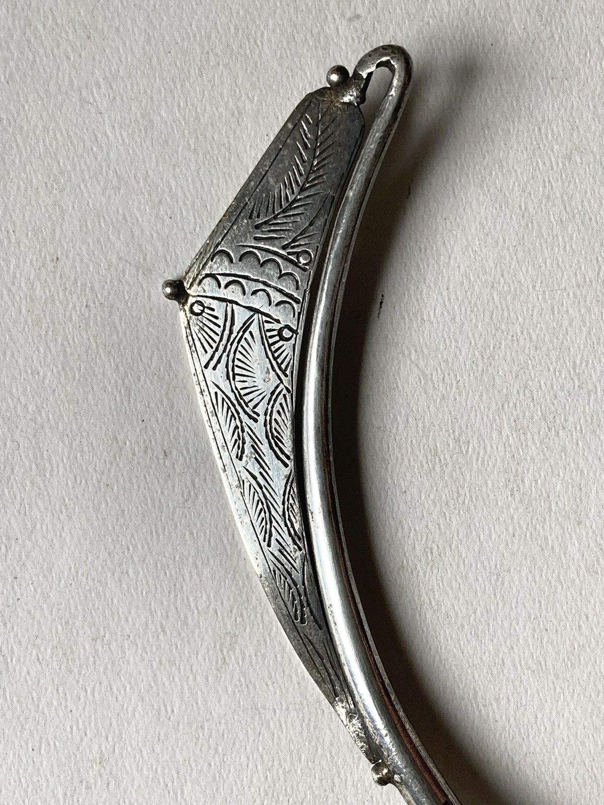 Antique Hmong Hill Tribes Silver Neck Ring-Engraved-S… - Gem