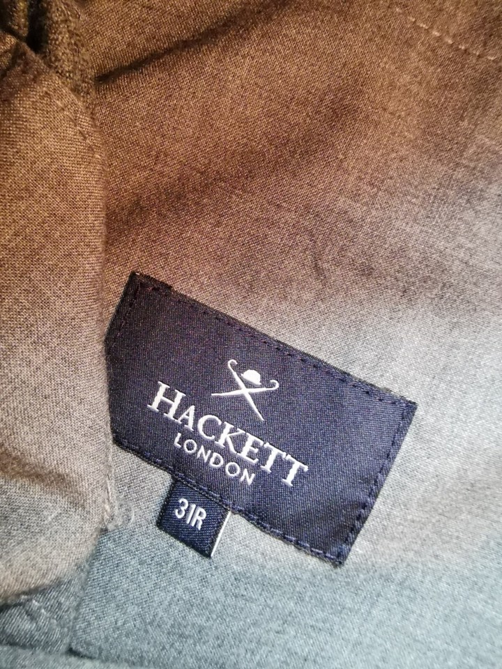 HACKETT LONDON Mens UK 31R Washed Wool Trousers BNWT Notting Hill Model ...