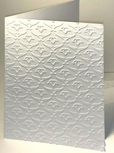 EMBOSSED CARDS “Damask” WHITE CARDSTOCK CARD MAKING | eBay