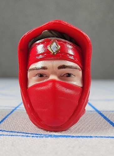 Male Masked Head B Custom Fodder 6" 1/12 Scale Mighty Morphin Ninja Red ...