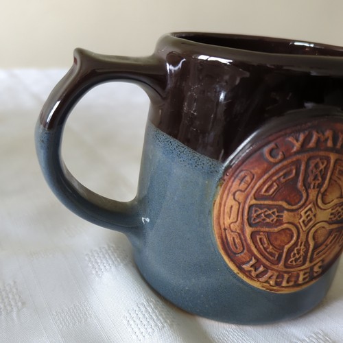 Nick Edwards Ceramics Large Mug - Celtic Cross - Cymru/Wales - Approx 4 ...