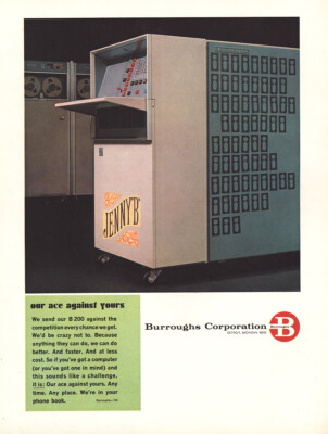 1964 Burroughs: Jenny B Our Ace Against Yours Vintage Print Ad | eBay