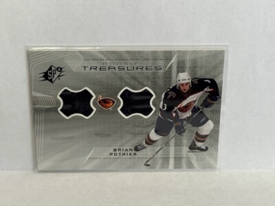 Brian Pothier 2001-02 SPx Rookie Treasures Jersey Insert Card # RTBP ...
