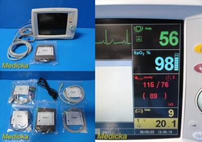 Philips C3 Bedside Patient Monitor W/ New Patient Leads *TESTED ...