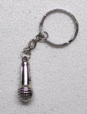 MICROPHONE Mic Silver Metal KEY CHAIN Ring Keychain NEW | eBay