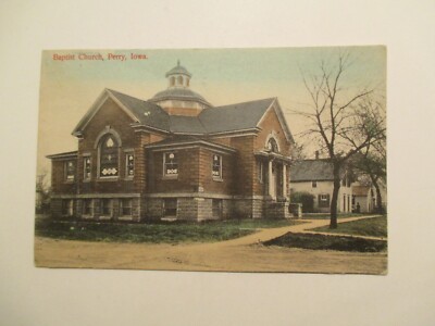 Perry Iowa Postcard Baptist Church IA | eBay