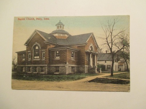 Perry Iowa Postcard Baptist Church IA | eBay