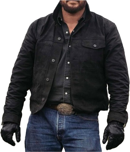 Men's Rip Wheeler Cole Hauser Yellow-Rock Ranch Black Cotton ...