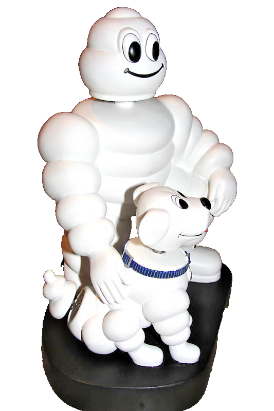 MICHELIN MAN & DOG 7" BOBBLEHEAD DOLL PROMOTIONAL ITEM MICHELIN TIRE ...