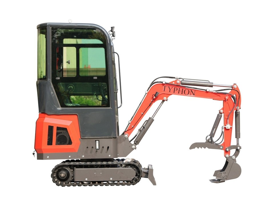 Mini Excavator 1.1 Ton Digger 13.5hp Gas Tracked Crawler Cabin B&S EPA ...