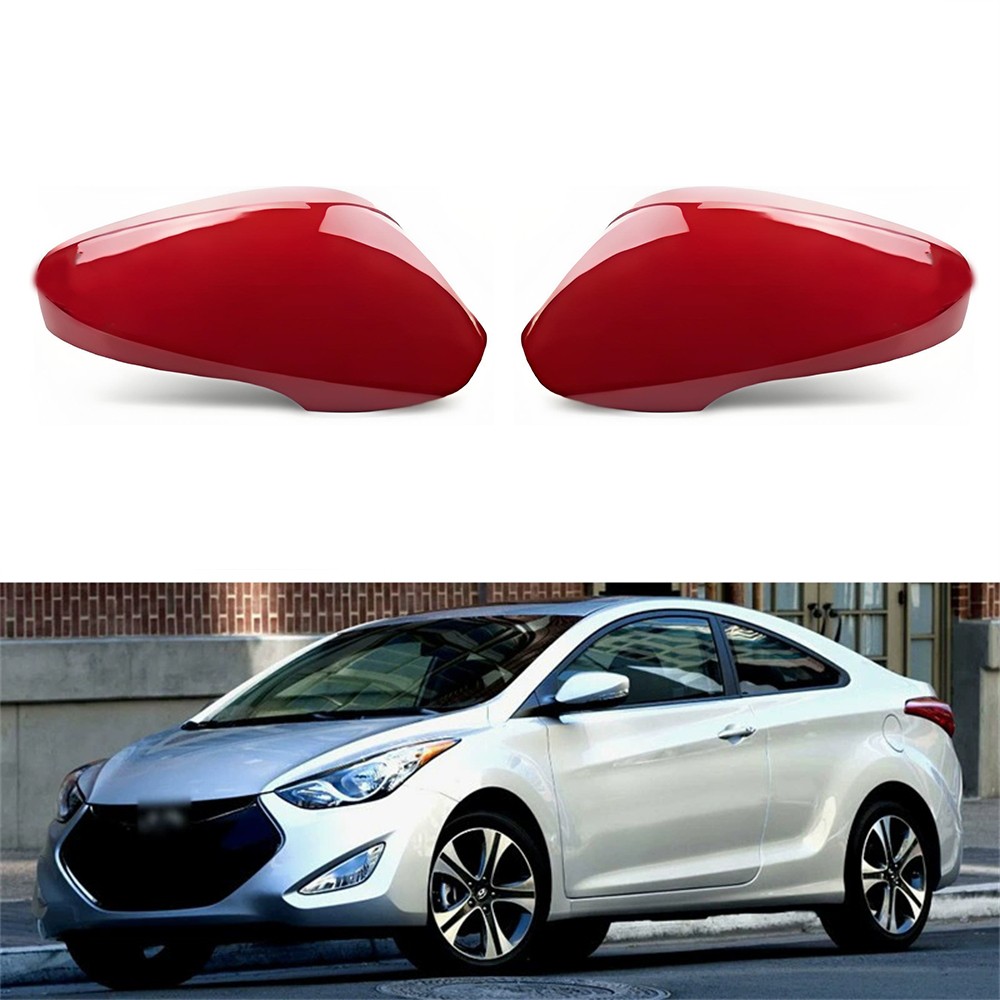 Pair Door Wing Mirror Cover Cap For Hyundai Elantra 2011-2016 with ...