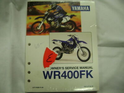 NOS YAMAHA GENUINE OWNERS SERVICE MANUAL 1998 WR400FK WR400 | eBay