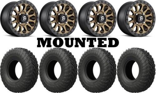 Kit 4 EFX Gripper UTV Tires 30x10-15 on Fuel Vector Bronze D600 Wheels ...