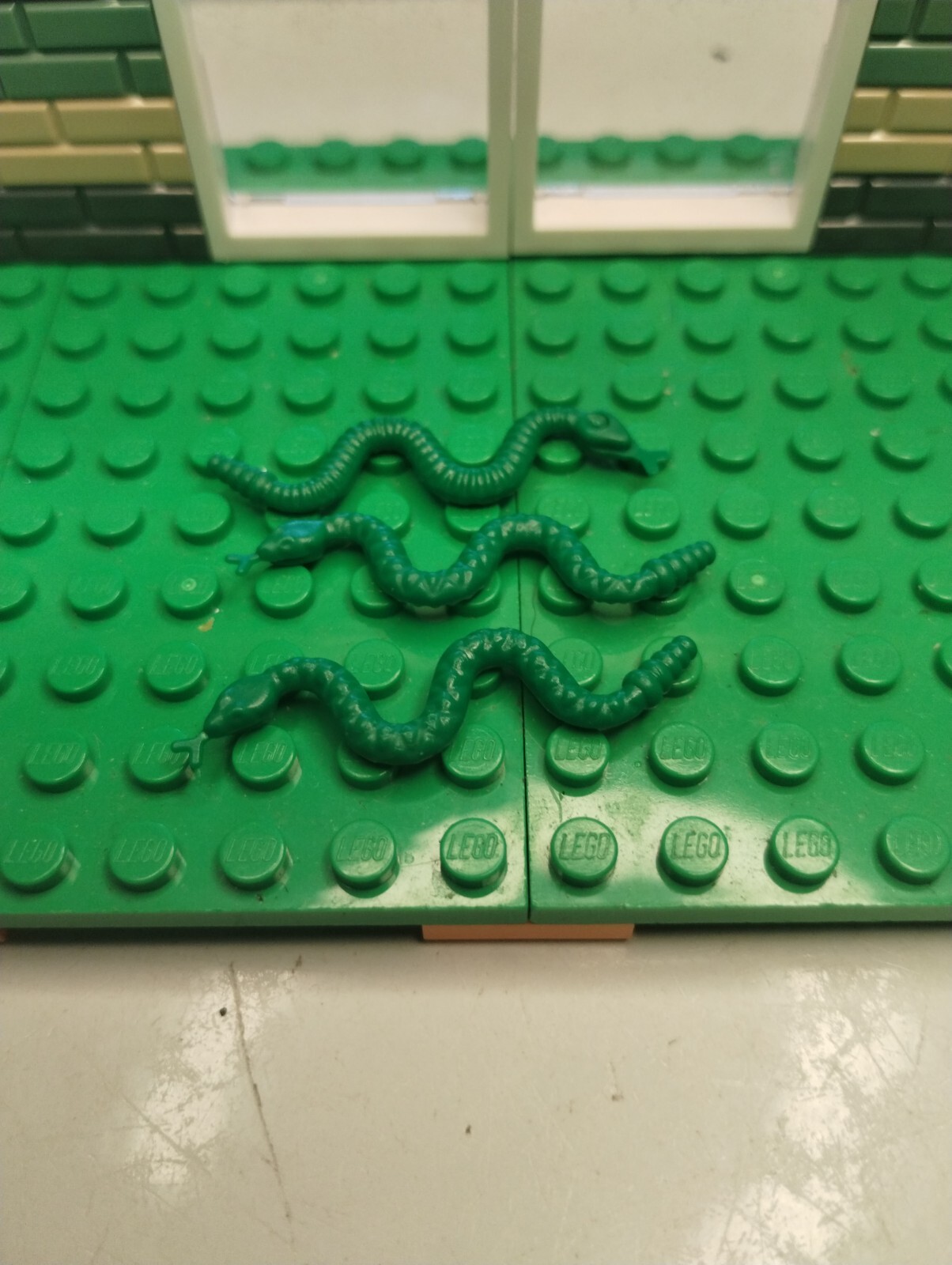 Lot of 3 - Lego GREEN SNAKE Snakes for minifig / minifigure | eBay