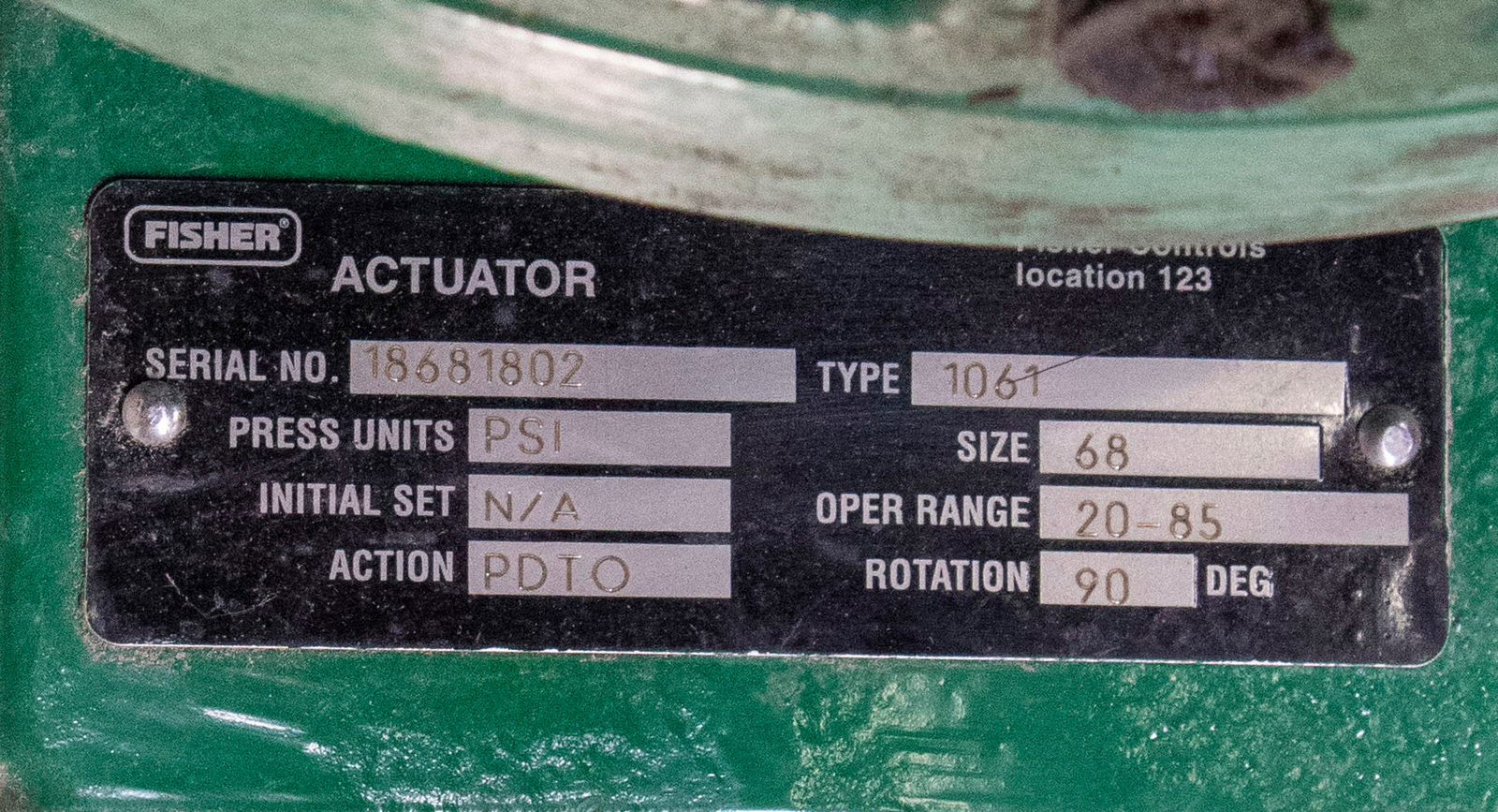 Fisher Actuator 1061 Size 68 | eBay