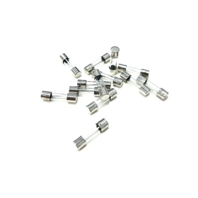 Automotive 20mm Glass Radio Fuses 1A-15A Ratings - 12V 24V - 5x20mm ...